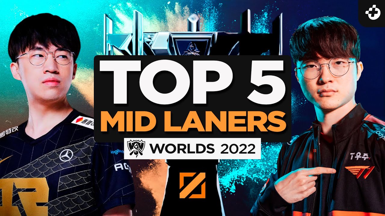 OS 5 MELHORES MID LANERS DO WORLDS 2022 - YouTube