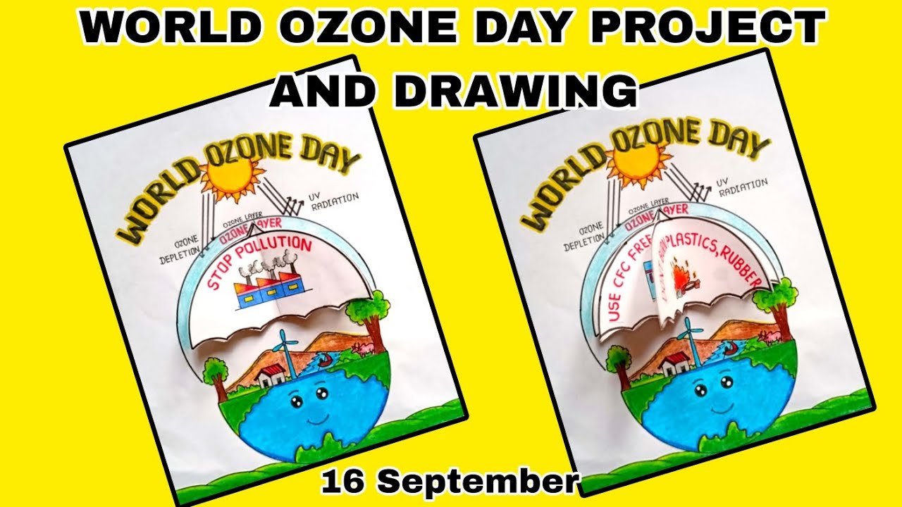 World ozone day project | save ozone layer drawing | world ozone day # ...