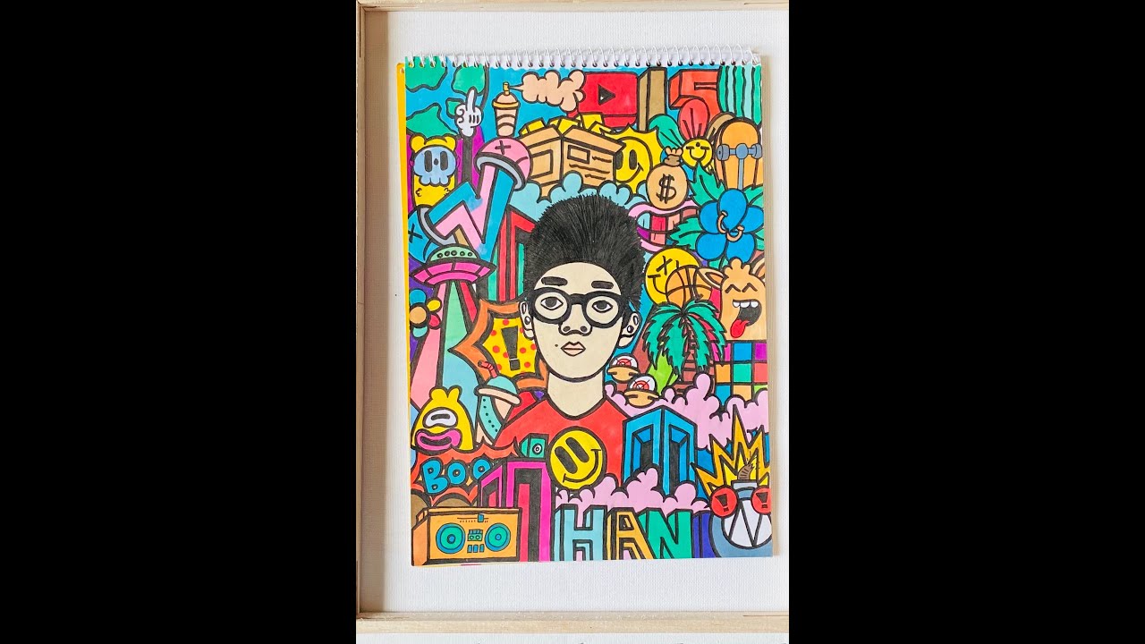 Drawing a self portrait. ( Face Reveal)😉😉😉. Inspired by vexx. - YouTube