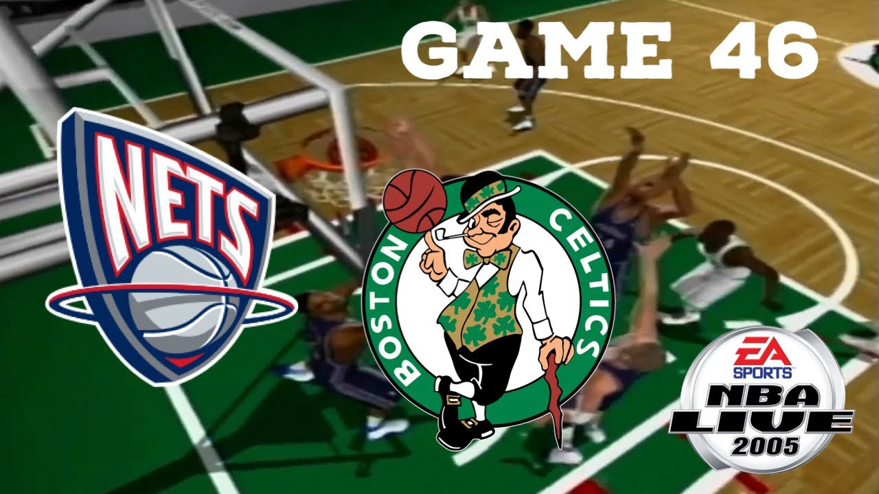 NBA Live 05 New Jersey Nets Season Sim: Game 46 @ Celtics - YouTube