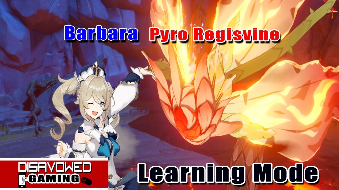 Genshin Impact - BARBARA vs PYRO REGISVINE Learning Mode - YouTube