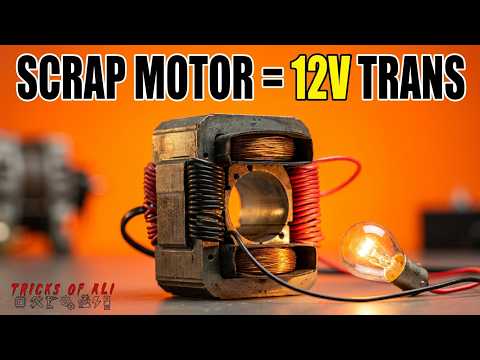 DIY 12V Transformer from a SCRAP AC Motor! | Ultimate Electronics ...