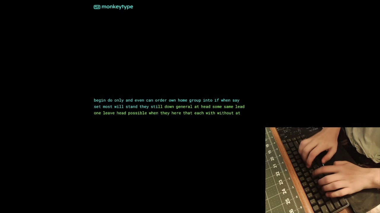 160 WPM Dvorak Monkeytype Master Mode - YouTube