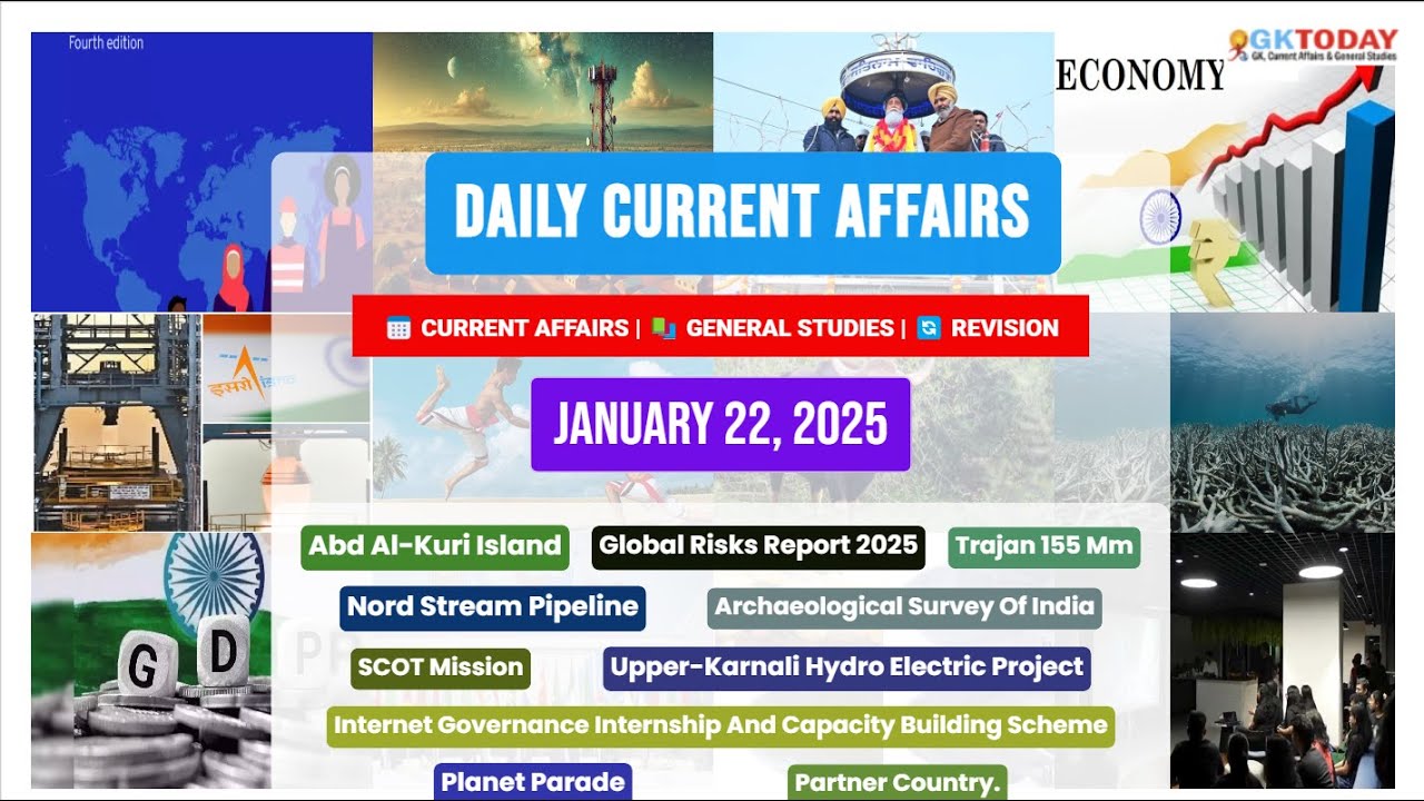 GKToday Current Affairs 🎯 22 January, 2025 - YouTube
