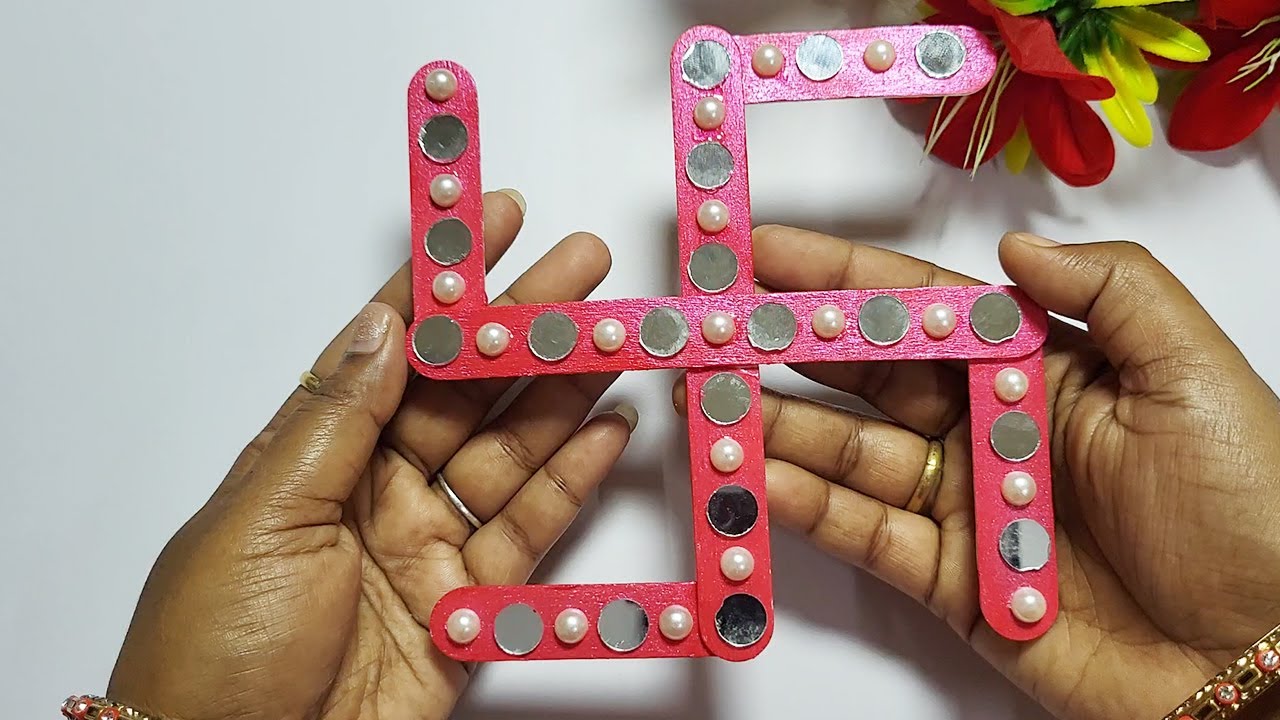 DIY Swastik Wall Stickers: How to make Swastik Stickers with Ice Cream ...