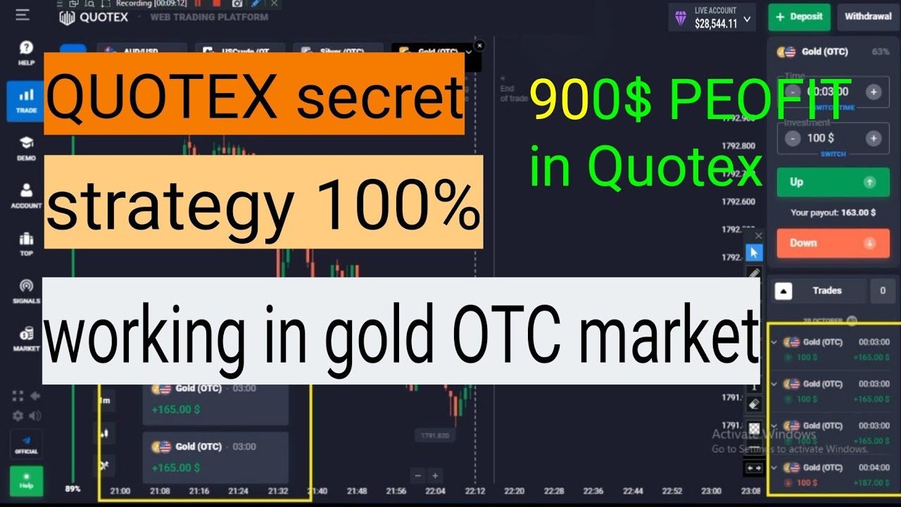 QUOTEX secret strategy 900$ profit || Quotex strategy 100% working ...