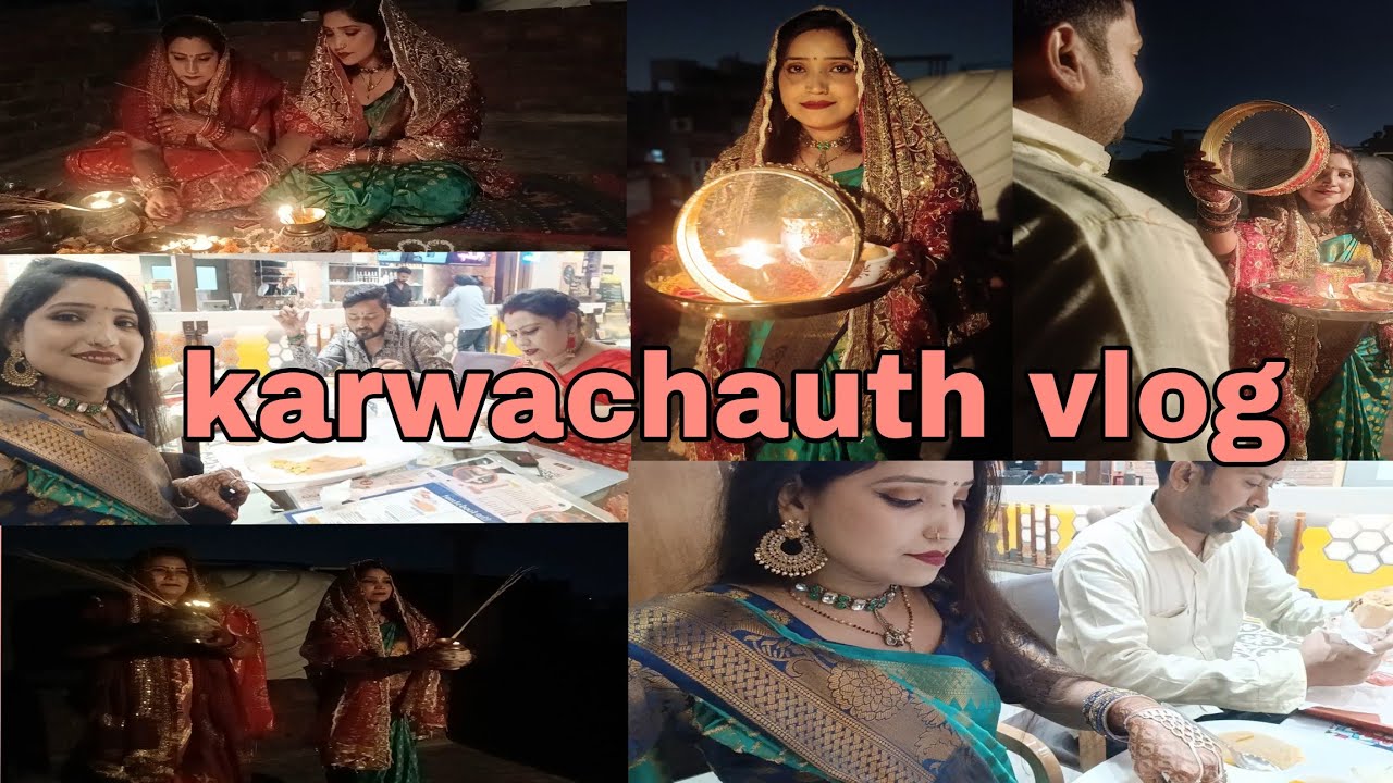 #karwachauth vlog||mehndi||dinner||surprise gift 🎁|| @Official_asha ...