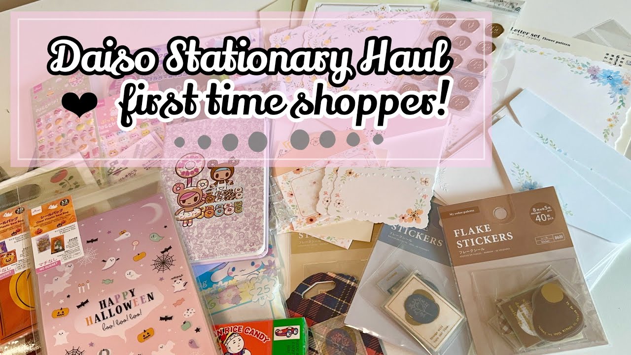 Daiso stationary / junk journal supply haul / FIRST TIME SHOPPER! - YouTube