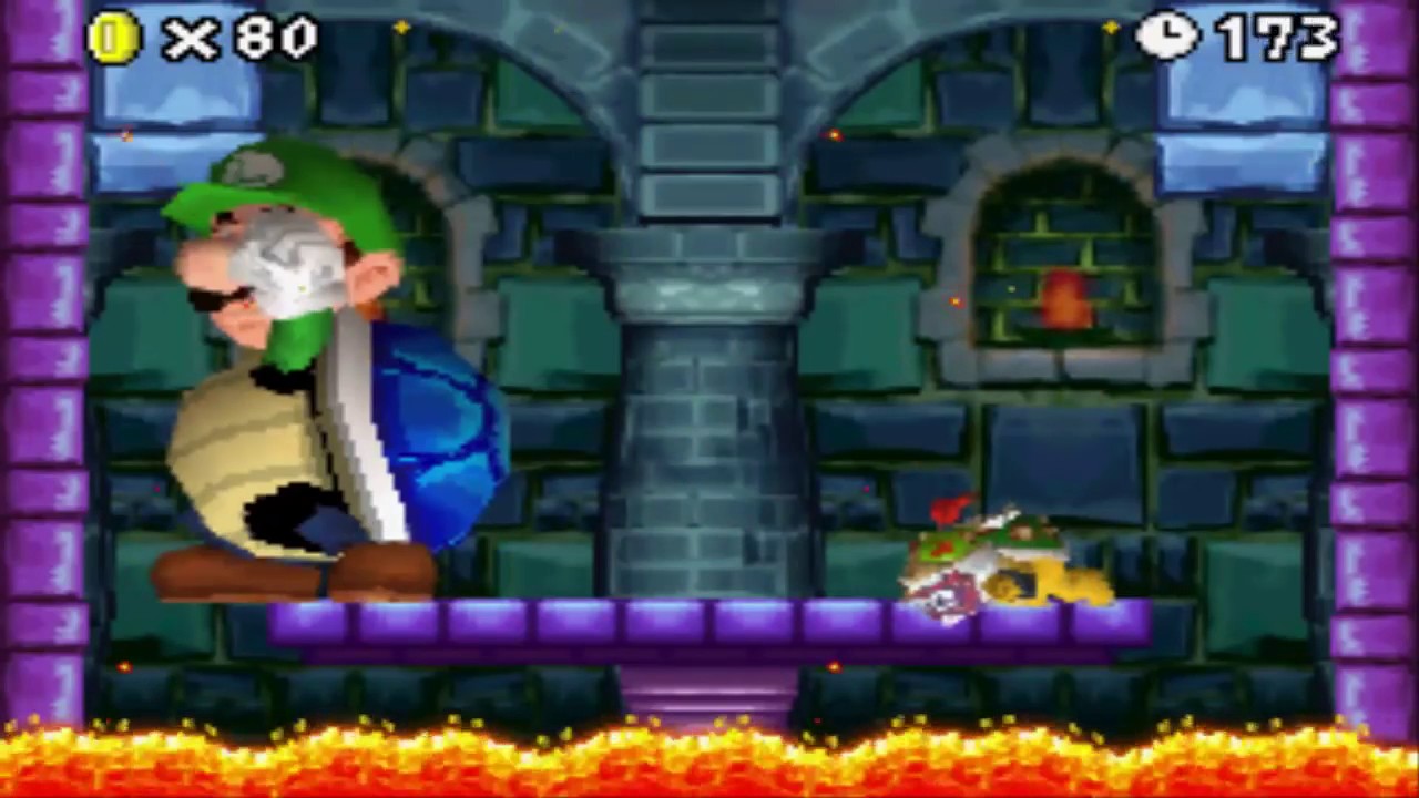 29 New Super Mario Bros DS All Bosses with Giant Blue Shells - YouTube