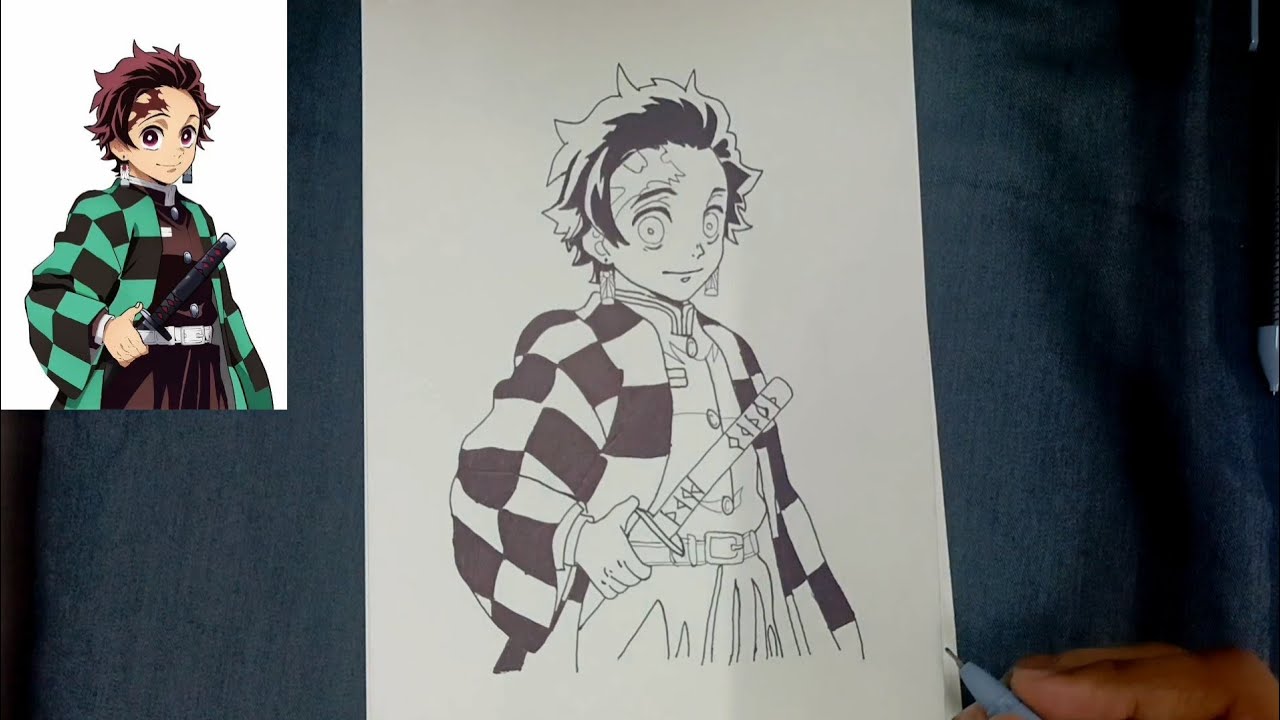 How To Draw Tanjiro | How to draw anime | Ahsan Art Point - YouTube