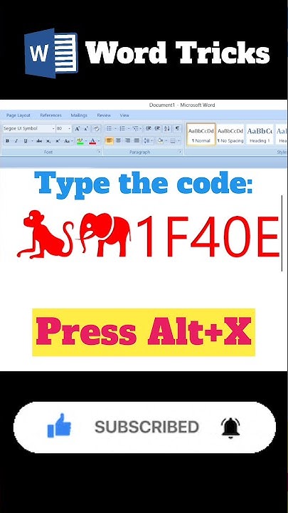Animal monkey 🐒 Elephant 🐘 Horses 🐴 Symbol insert in MS Word | MS word ...