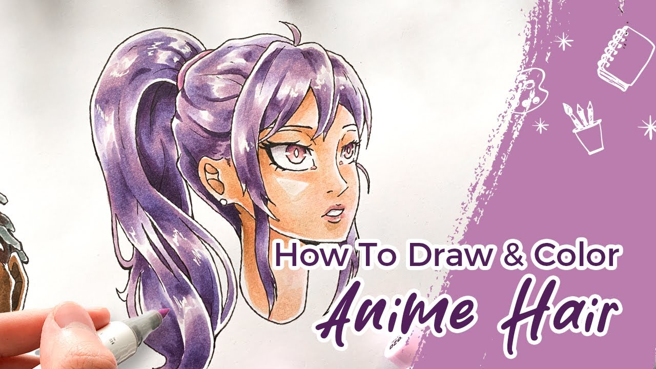 How To Draw Anime Hair | Ohuhu X @Shrimpy - YouTube