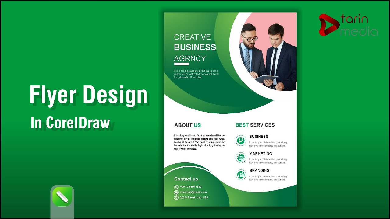 how to make awesome flyer template using coreldraw - YouTube