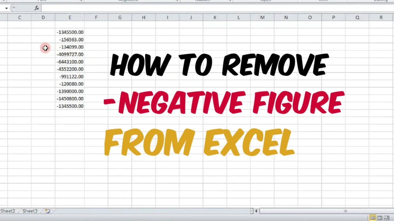How To Remove Minus Figure In Excel The Professor Studio YouTube How To Remove Minus Figure In Excel The Professor Studio YouTube