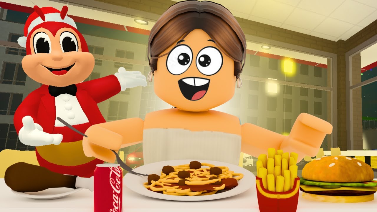 Eating In Jollibee | ROBLOX | KUMAIN SI MARIS RACAL SA JOLLIBEE NG ...