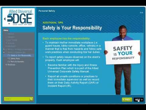 Allied Universal Core Training: Personal Safety - YouTube
