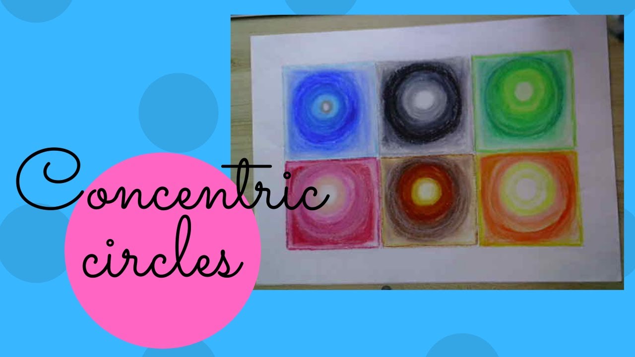 Concentric circles- Kandinsky inspired art lesson for kids. - YouTube