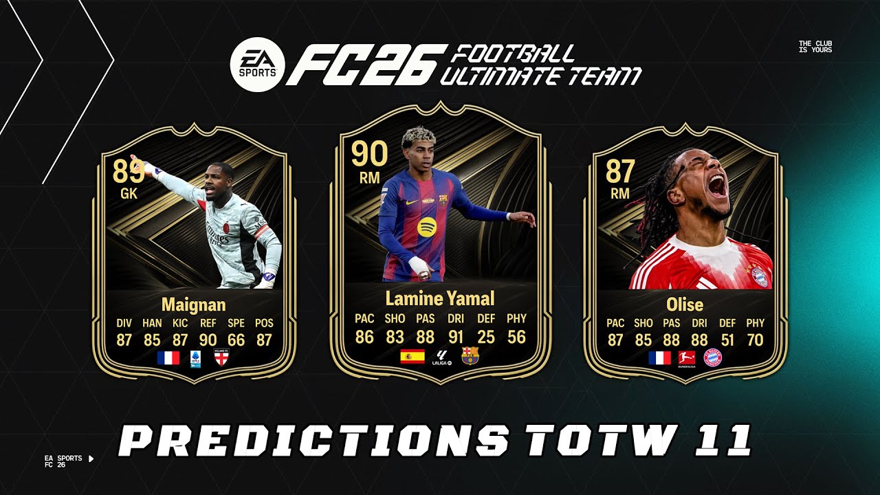 EA FC 26: Predictions Team of the Week 11 #TOTW - YouTube