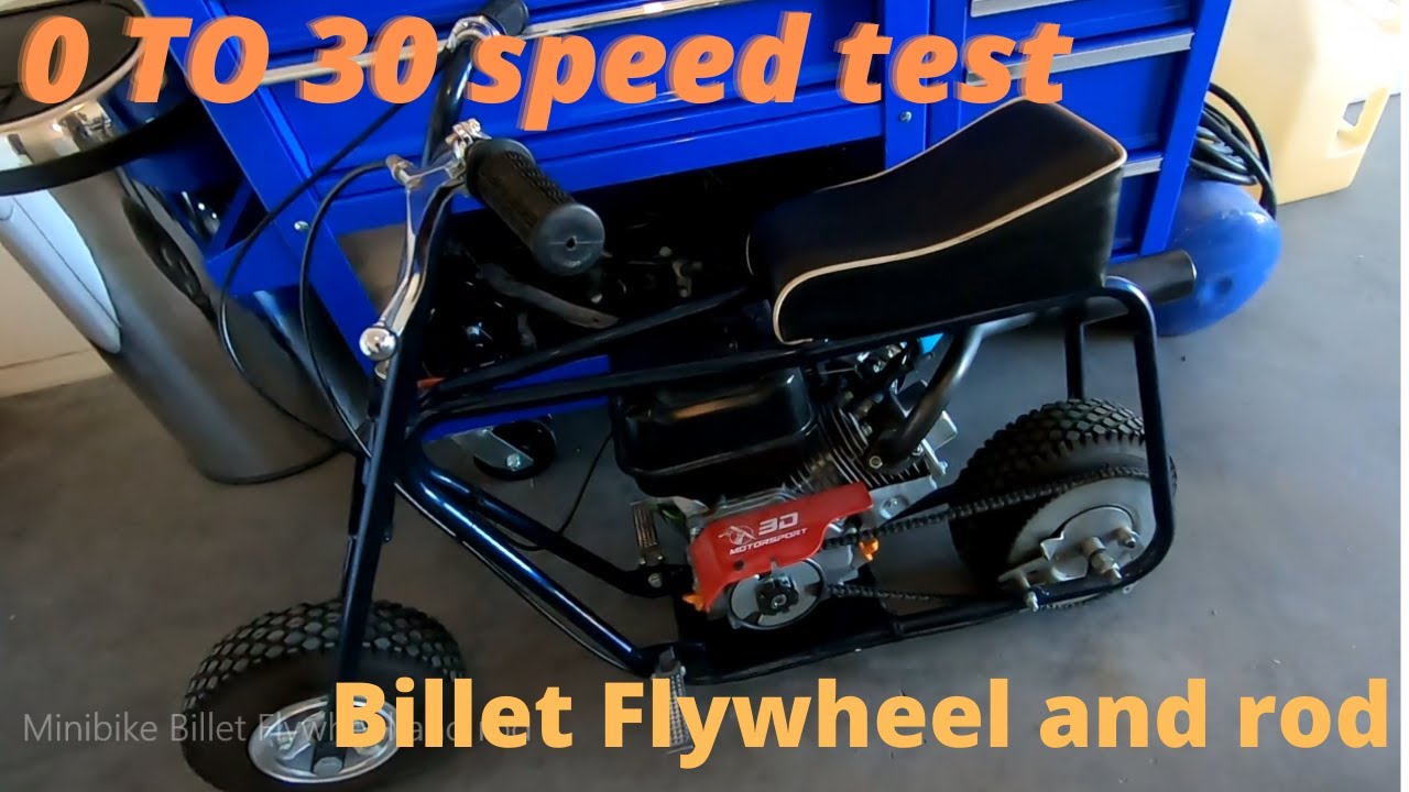 Predator 212cc : Billet rod and flywheel : mini bike 0 to 30 speed test ...