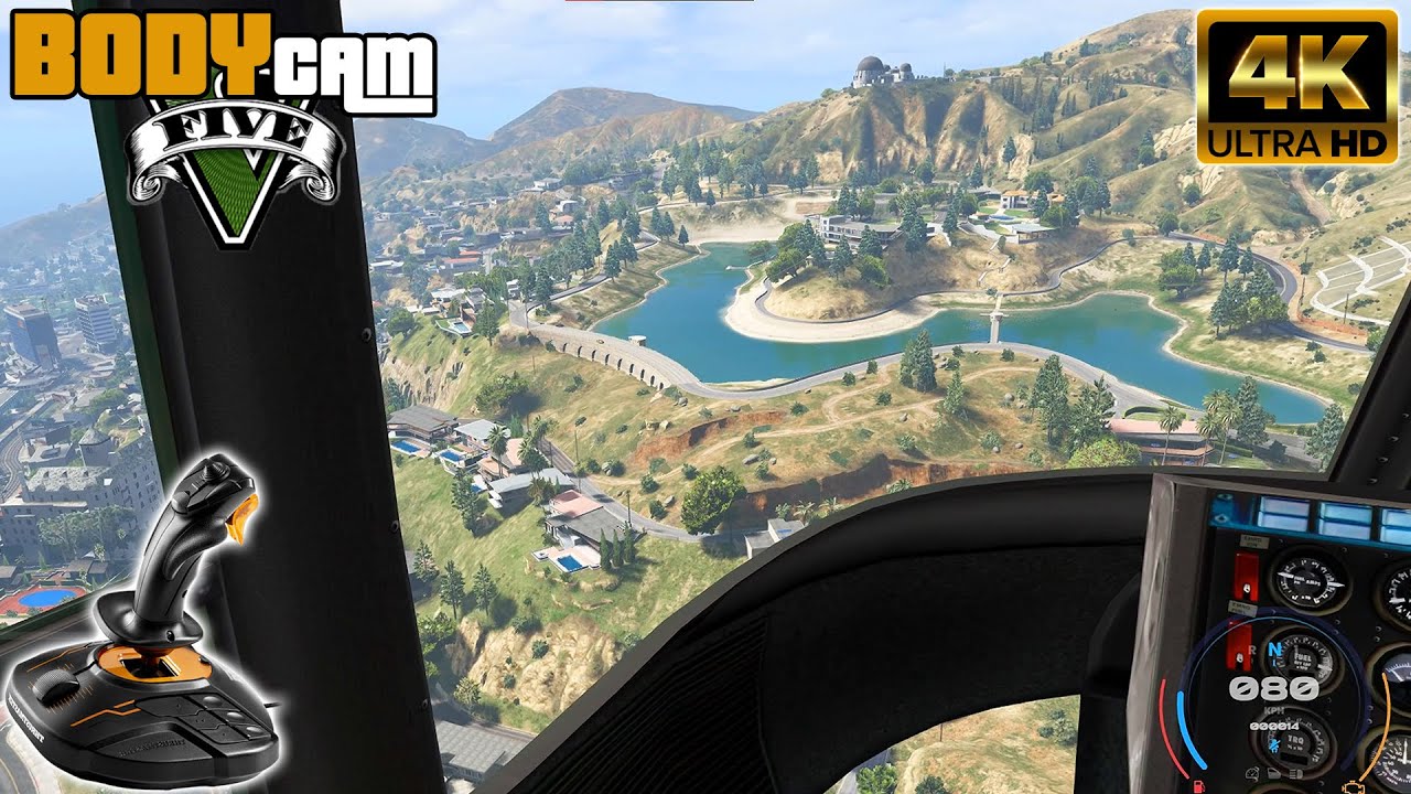 ⁴ᴷ⁶⁰ FiveM | First Person | Just a Helicopter Flight through Los Santos ...