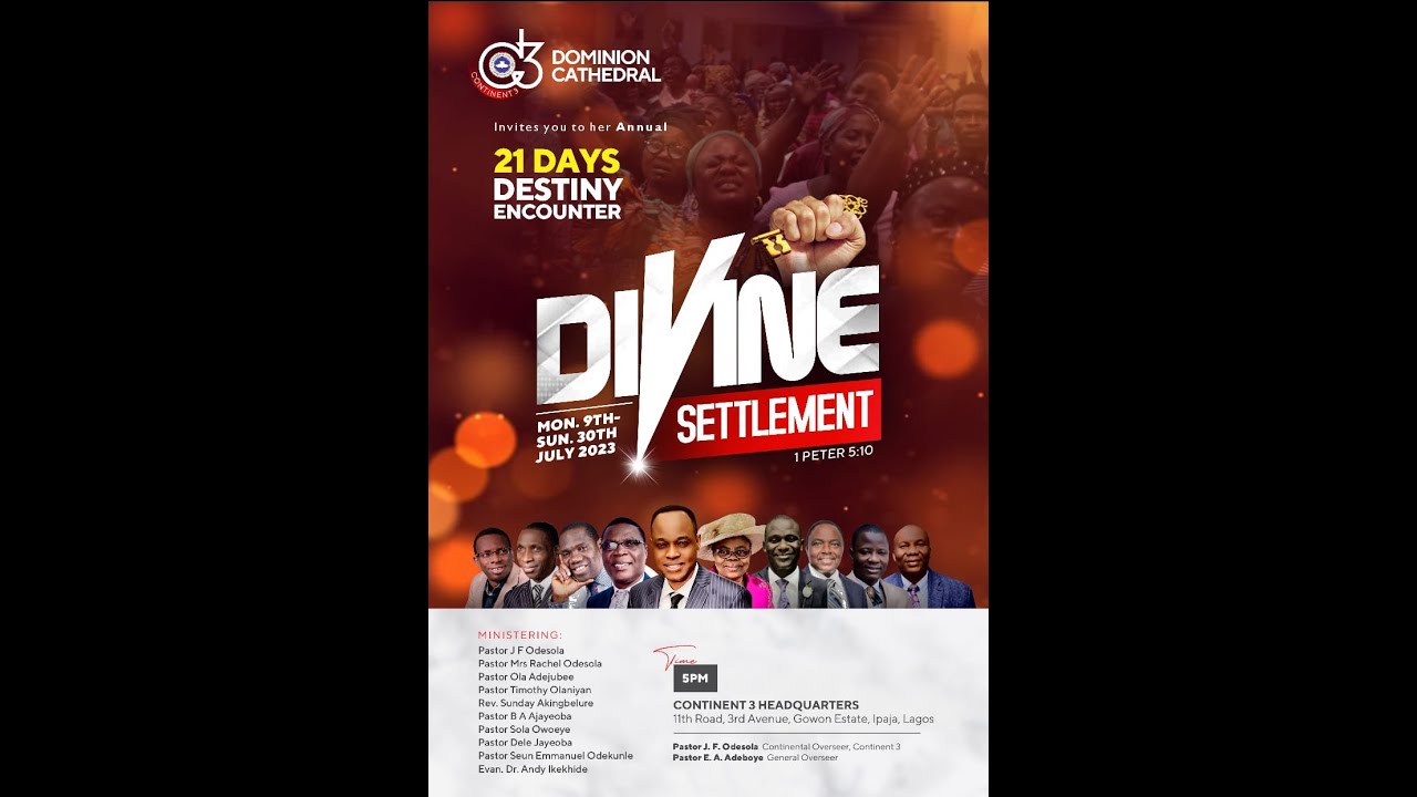 21 DAYS DIVINE ENCOUNTER// DIVINE SETTLEMENT (DAY 6) - YouTube