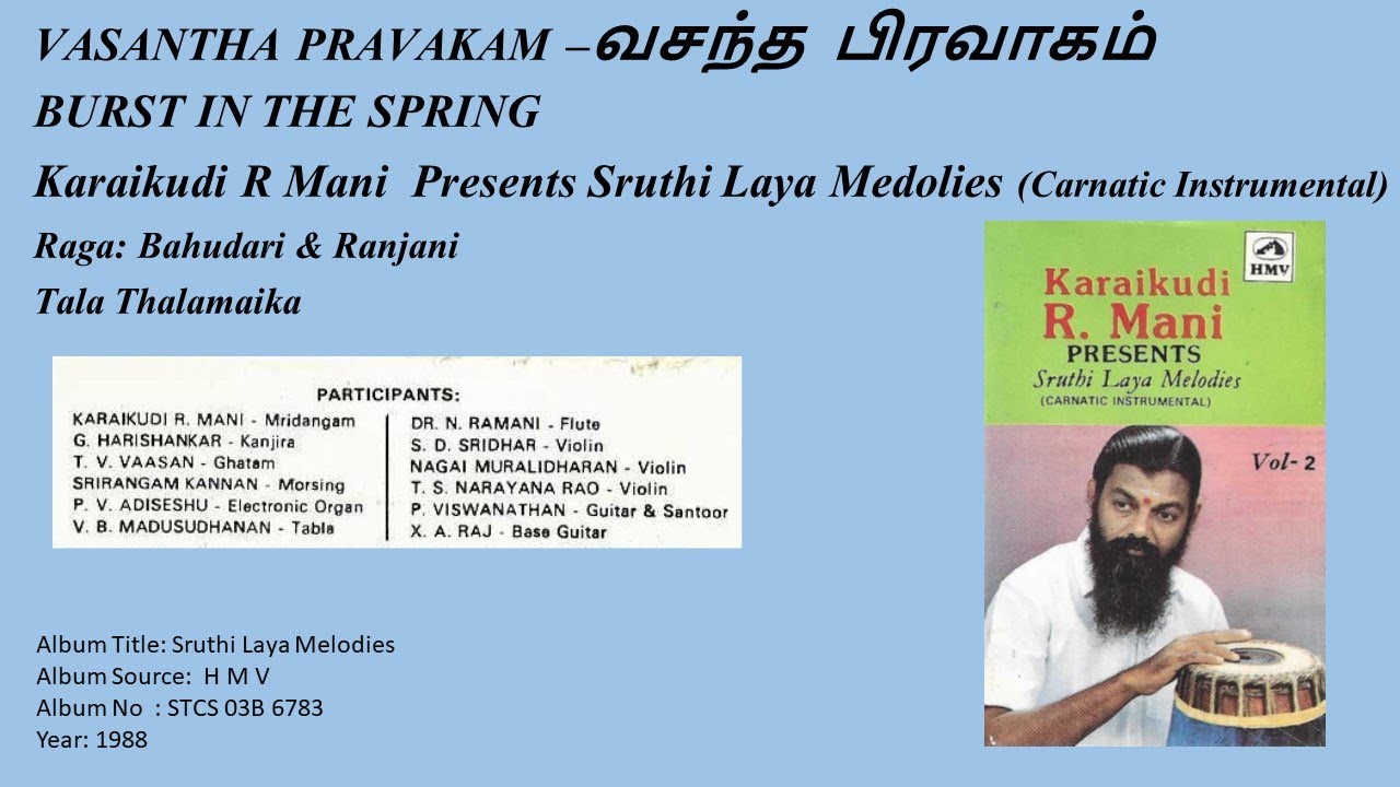 Karaikudi R Mani Presents -VASANTHA PRAVAKAM–வசந்த பிரவாகம்-BURST IN ...
