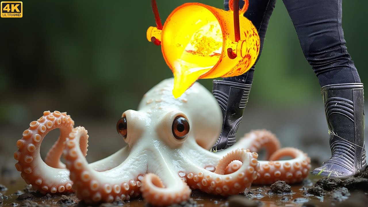 Experiment: Lava vs Octopus - YouTube