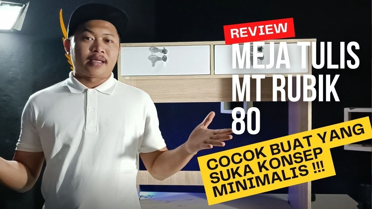 MEJA KERJA MINIMALIS YANG MURAH ABIS | REVIEW MEJA TULIS MT 80 RUBIK ...