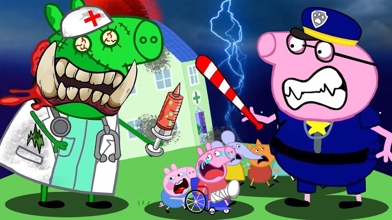 Zombie Apocalypse, Daddy Pig Police Vs Giant Zombie🧟‍♀️ | Peppa Pig ...