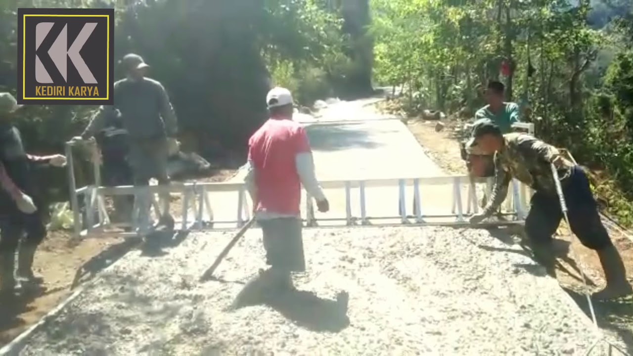 Mesin Jidar Beton / perata jalan Cor - YouTube