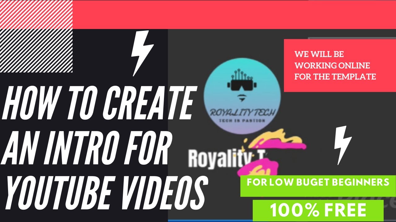 HOW TO MAKE A TEMPLATE ONLINE FOR AN INTRO OF ANY YOUTUBE,FACEBOOK ...