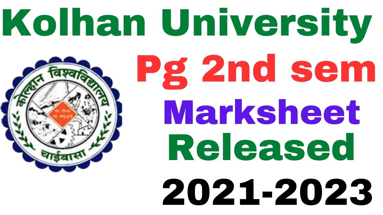 Pg 2nd sem Marksheet #kolhan_university | Kolhan University Pg 2nd sem ...