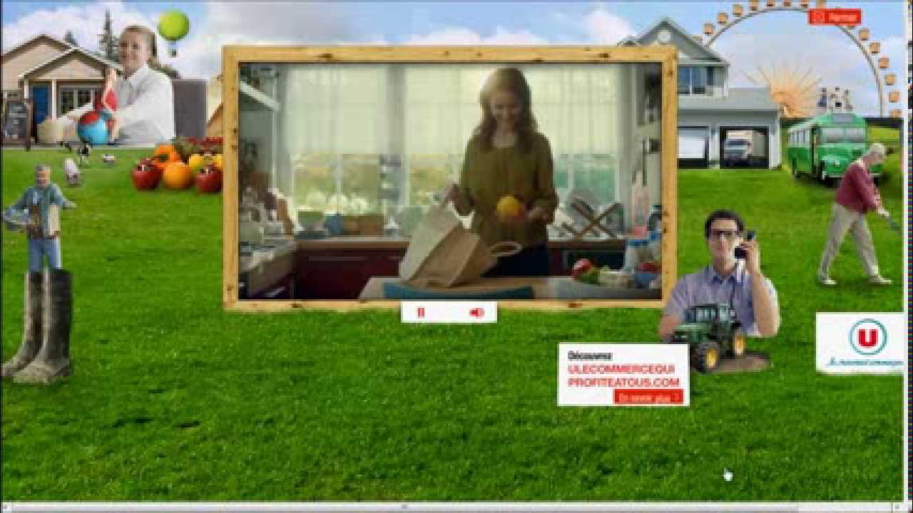 Système U Home Page Rich Media Takeover on MSN France - YouTube