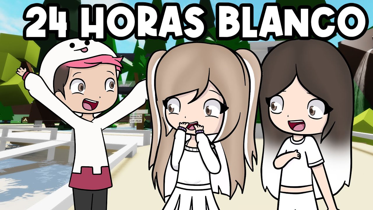 24 HORAS EN UN MUNDO BLANCO EN BROOKHAVEN ROBLOX CON EL TEAM ANORMAL ...