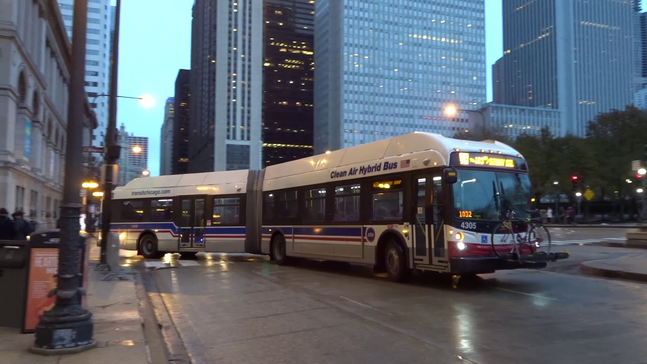 CTA Bus: 103/Stony Island bound DE60LFR 4305 Rt.J14 at Michigan Av/Washington St - YouTube