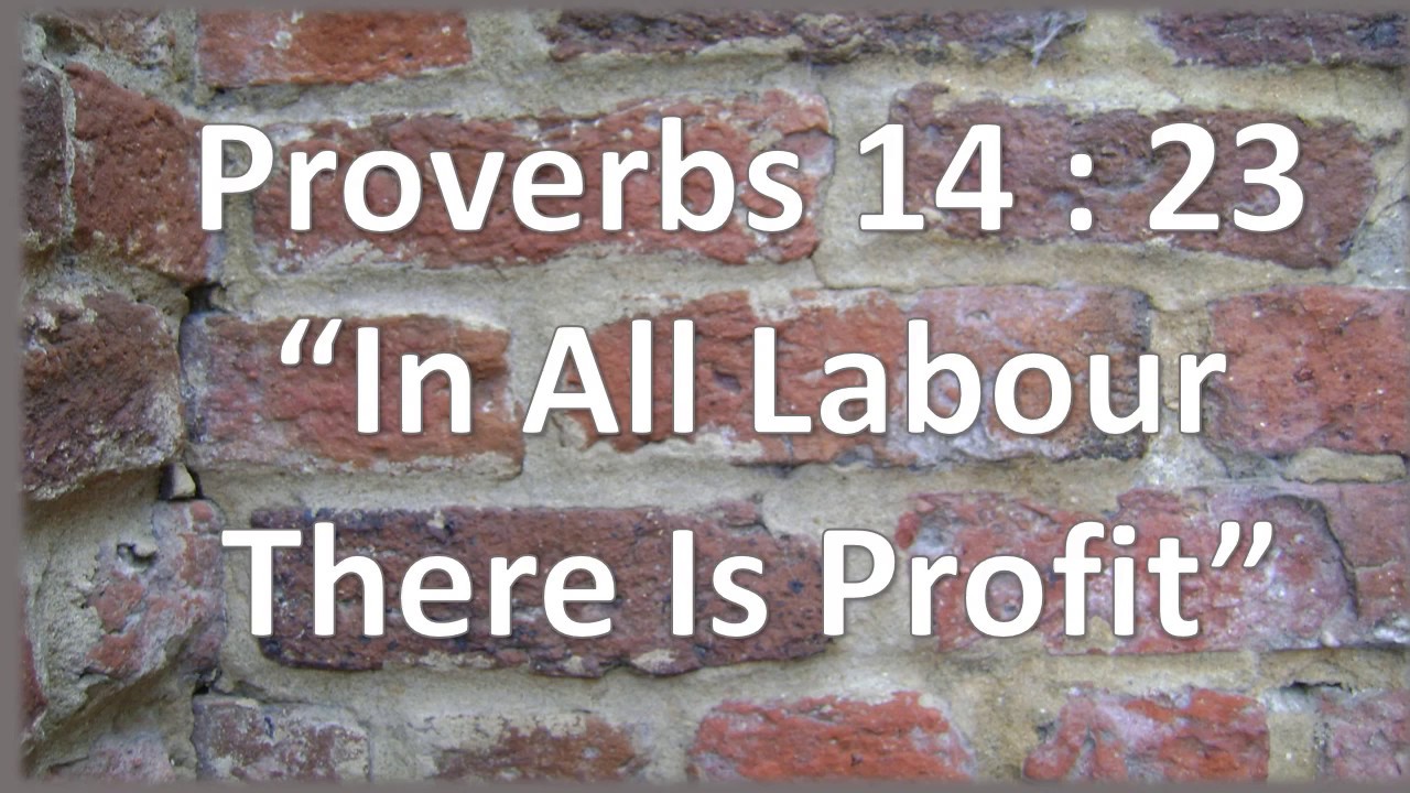 Proverbs 14:23 In all labour there is profit,KJV singalong w lyrics,key ...