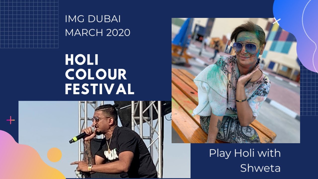 Holi Colour Festival with Gully Gang | Gully Boy @ IMG Dubai - YouTube
