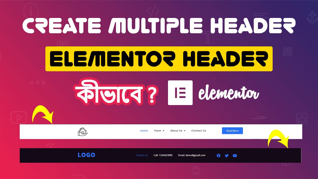 How to Create Multiple Header in Elementor।। Elementor Header Template ...