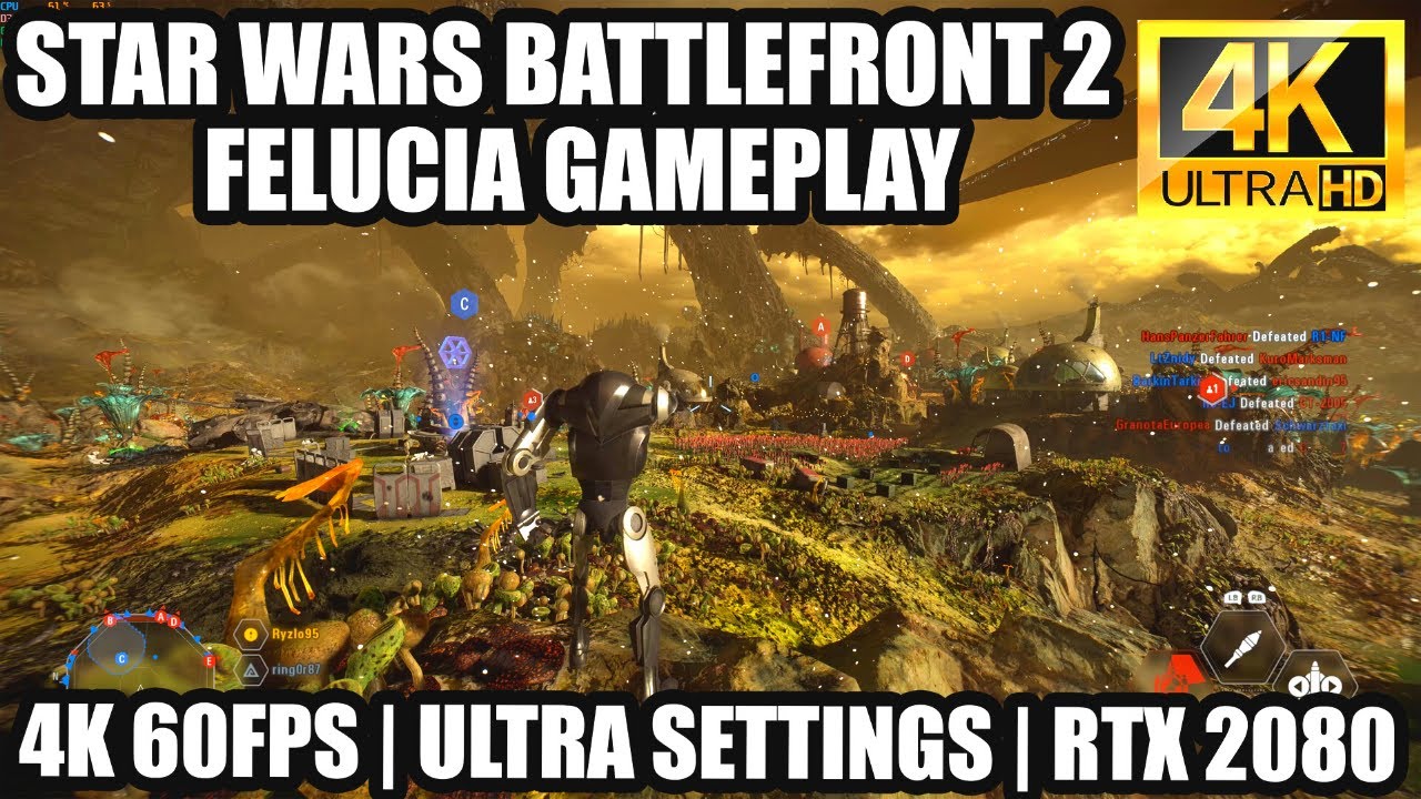 Star Wars Battlefront 2 Felucia Gameplay | 4K 60FPS | Max Settings ...