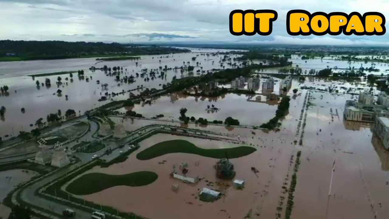 IIT Ropar after flood water entered campus - YouTube