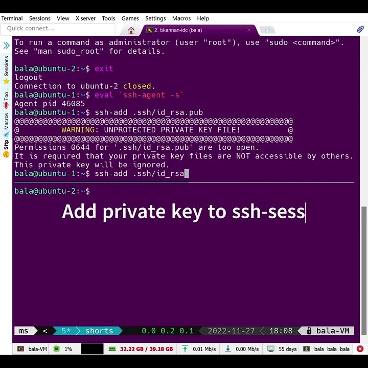 #shorts Automate entering passphrase for a protected private key | Linux | ssh session ...