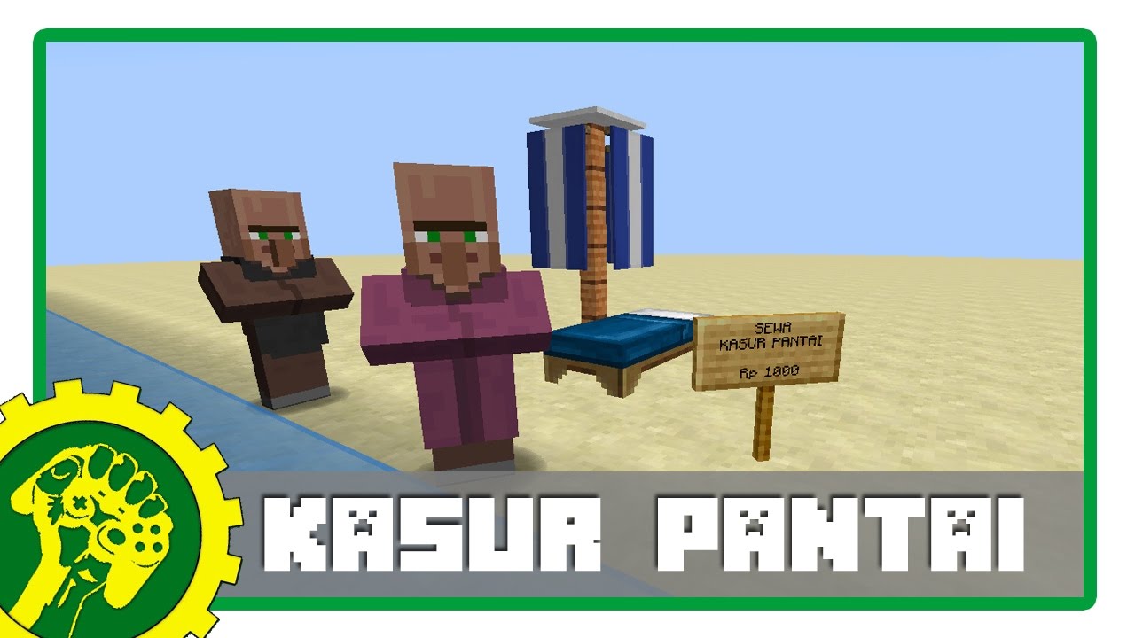 Minecraft Tutorial - Membuat Kasur Pantai - YouTube