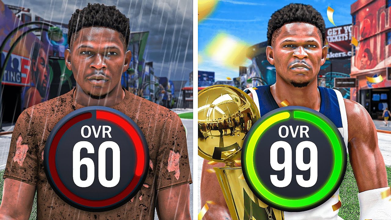 ANTHONY EDWARDS BUILD 60 OVR to 99 OVR in 1 VIDEO (No Money Spent + No ...