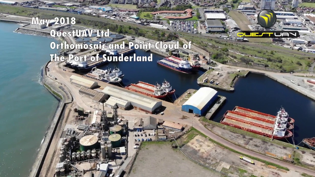 Orthographic Survey for the Port of Sunderland via Drone - YouTube