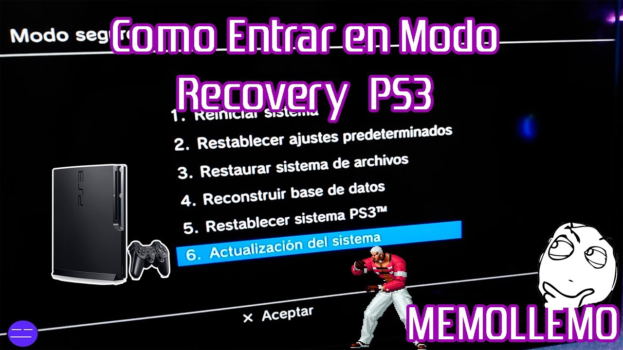 Como Entrar en Menu Recovery de PS3 | Cualquier Modelo | - YouTube