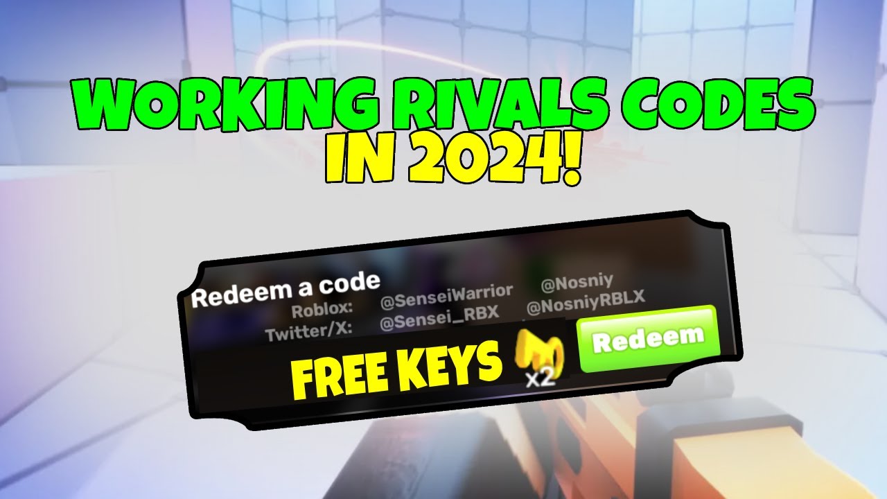 ALL WORKING CODES FOR RIVALS IN 2024! - YouTube