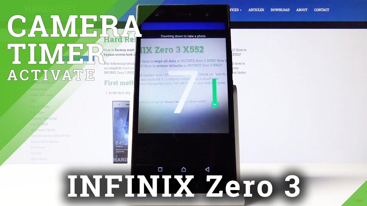 How to Set Up Camera Timer in INFINIX Zero 3 – Customize Camera ...
