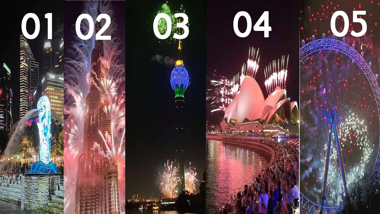 🌟 Spectacular New Year’s Eve Fireworks Across 10 Iconic Cities! 🎆 ...