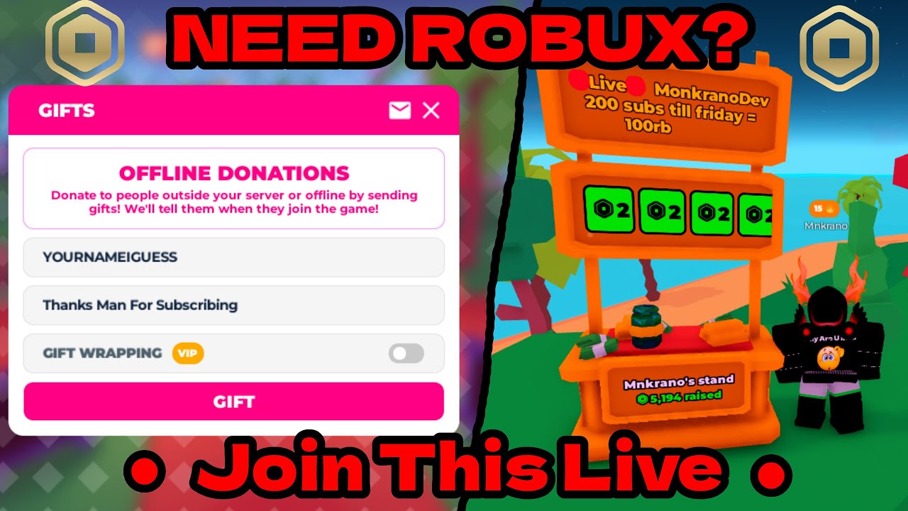 🎁 DONATING ROBUX TO EVERY VIEWER | 🔴 ROBLOX PLS DONATE LIVE 🔴 | 💬 ...