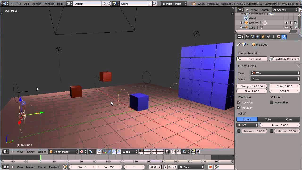 Blender 2.66 Tutorial - Rigid Body Dynamics - Collision Groups, Layers ...